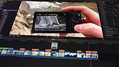 Screen view of an editor editing rushs o... | Stock Video | Pond5