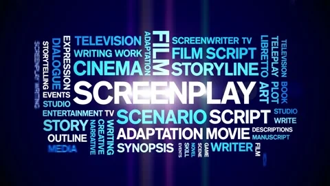 Screenplay animated word cloud,animation... | Stock Video | Pond5