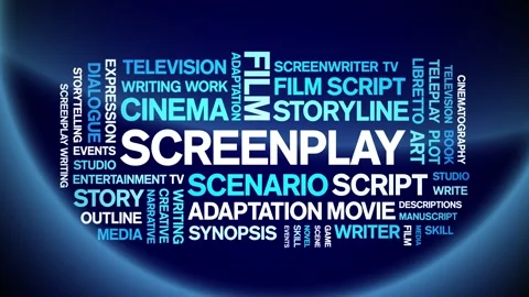Screenplay animated word cloud,animation... | Stock Video | Pond5
