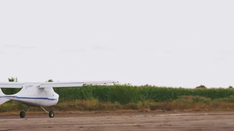 Screw aircraft. Retro plane. side view. ... | Stock Video | Pond5
