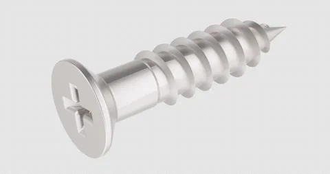 Screw rotation animation. 3D rendering i... | Stock Video | Pond5