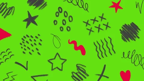 Scribble background green screen | Stock Video | Pond5