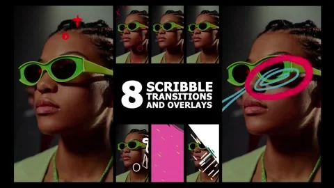 Scribble Vertical Transitions And Overlays | After Effects ~ After ...