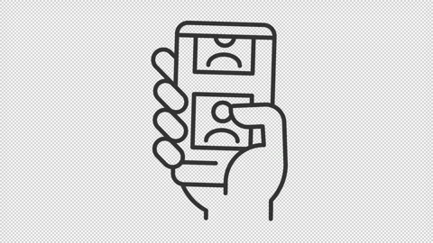 Scroll social media icon animation | Stock Video | Pond5