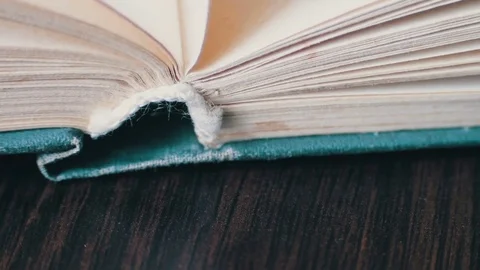 Scrolling a Book in Macro | Stock Video | Pond5