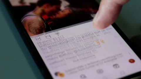 Scrolling the Instagram profile page of ... | Stock Video | Pond5