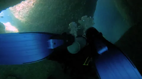 Scuba diver preparing to go into underwa... | Stock Video | Pond5