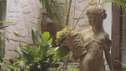 Sculpture of an ancient goddess or nymph... | Stock Video | Pond5