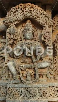 Sculpture of Goddess Saraswathi with blessing hands, Lakshminarsimha ...
