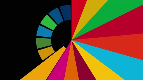 SDGs color wheel transition animation on... | Stock Video | Pond5