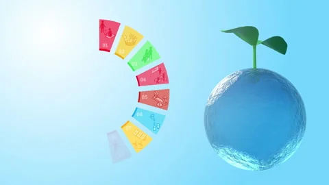 SDGs image icons and images of nature co... | Stock Video | Pond5