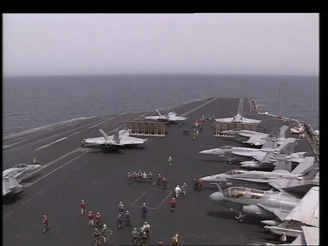 AT SEA: CREW MEMBERS DEPLOYED IN PERSIAN... | Stock Video | Pond5