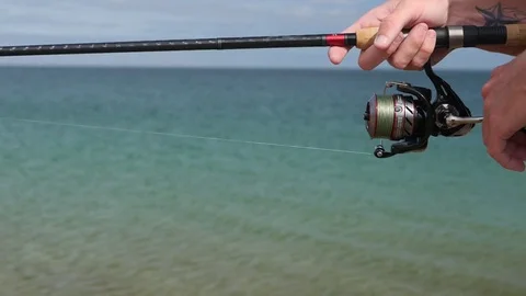 Reeling In A Fish Stock Footage ~ Royalty Free Stock Videos | Pond5