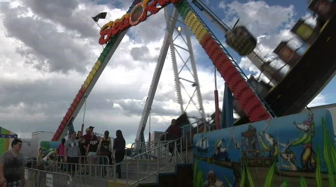 Sea Ray Swinging Pirate Ship | Stock Video | Pond5