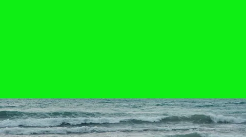 Green Screen Ocean Stock Video Footage | Royalty Free Green Screen ...