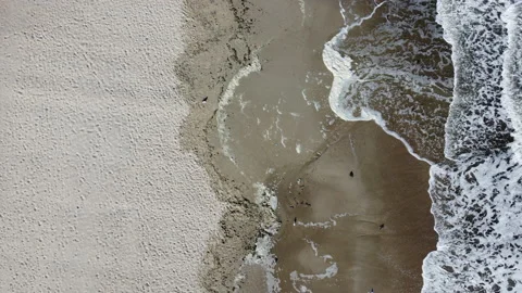 Sea waves from above. Sea waves with whi... | Stock Video | Pond5