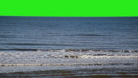Sea waves. Green Screen Sky | Stock Video | Pond5