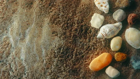 Seabed background, beach sand ripple of ... | Stock Video | Pond5