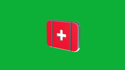 Seamless 3D First Aid Icon Animation: Di... | Stock Video | Pond5