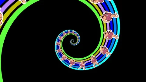 Seamless animation of a colorful swirl o... | Stock Video | Pond5