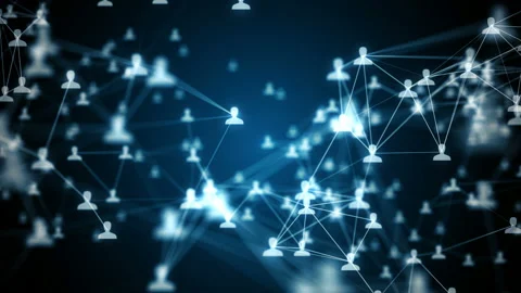 Seamless animation connecting people on ... | Stock Video | Pond5