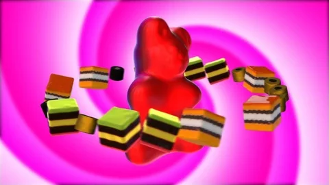 Seamless animation of dancing gummy bear... | Stock Video | Pond5