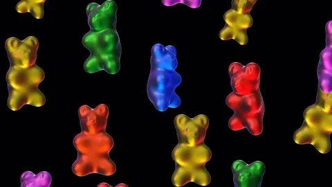 Seamless animation of dancing gummy bear... | Stock Video | Pond5