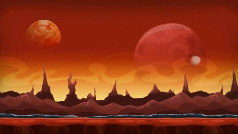 Seamless Animation Of Fantasy Alien Back... | Stock Video | Pond5