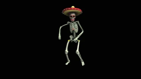 Dancing Skeleton Alpha Stock Footage ~ Royalty Free Stock Videos | Pond5