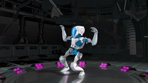 Seamless animation of a robot dancing hi... | Stock Video | Pond5