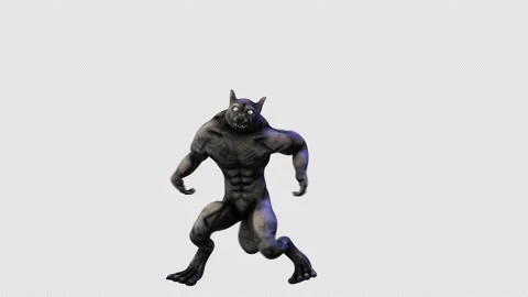 Seamless animation of a werewolf dancing... | Stock Video | Pond5