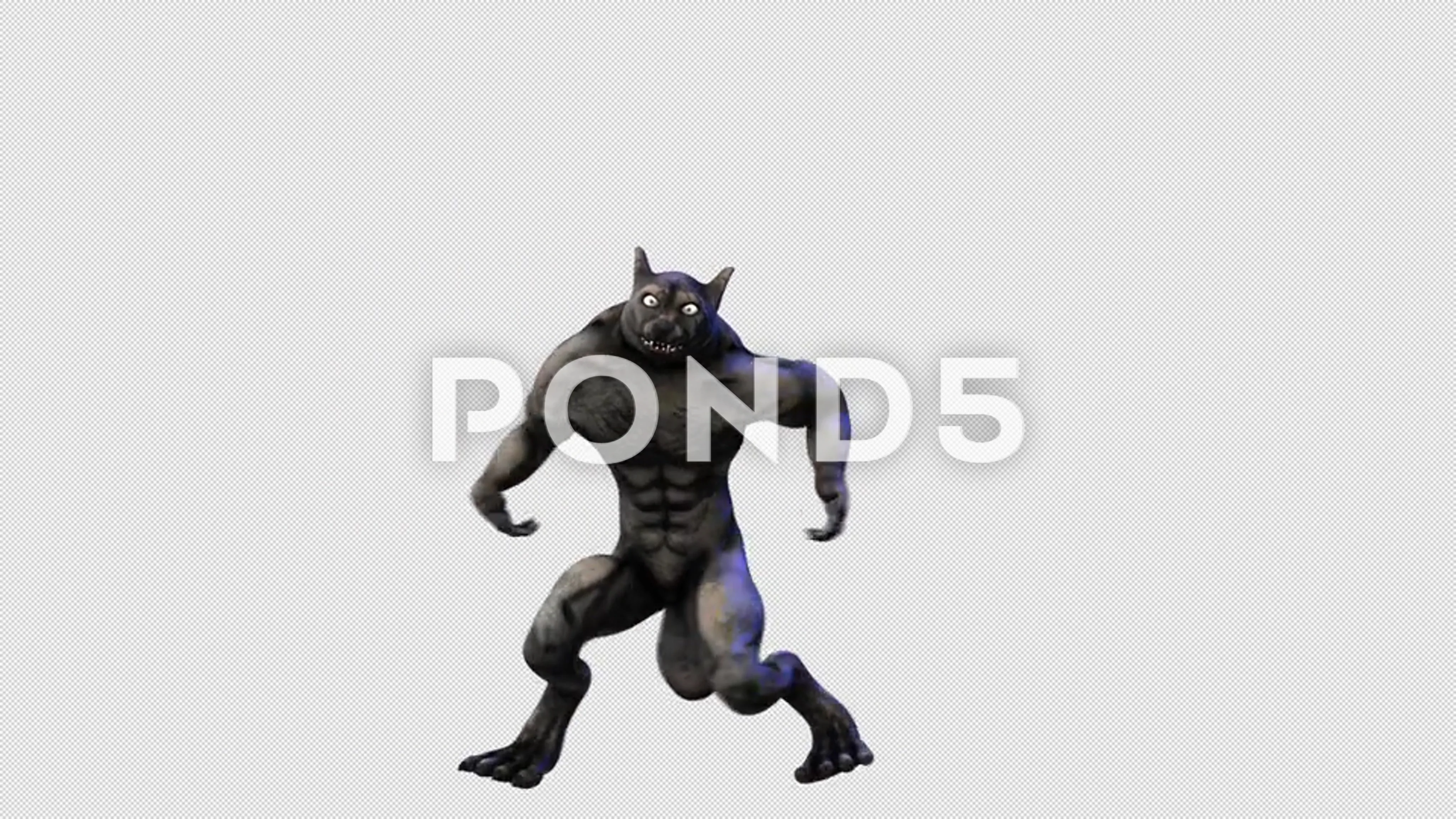 Cartoon Werewolf In A Suit