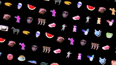 Seamless crazy animation of random print... | Stock Video | Pond5