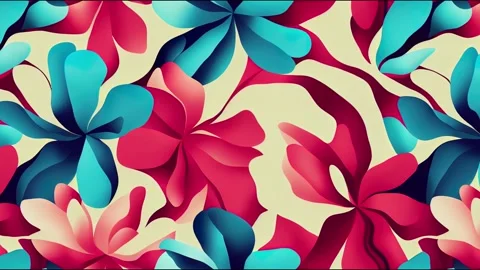 seamless flower animation on background | Stock Video | Pond5