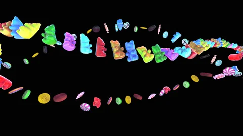 Seamless funny animation of candies,stri... | Stock Video | Pond5