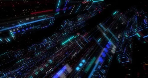 Seamless loop of abstract matrix hologra... | Stock Video | Pond5