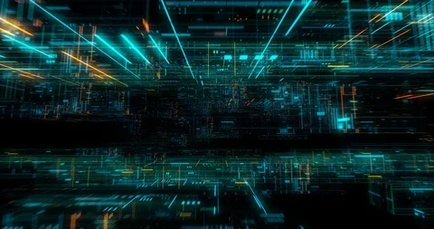 Seamless loop of abstract matrix hologra... | Stock Video | Pond5