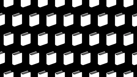 Seamless loop animation of Book icons on... | Stock Video | Pond5