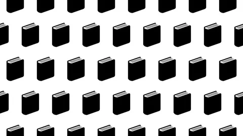 Seamless loop animation of Book icons on... | Stock Video | Pond5