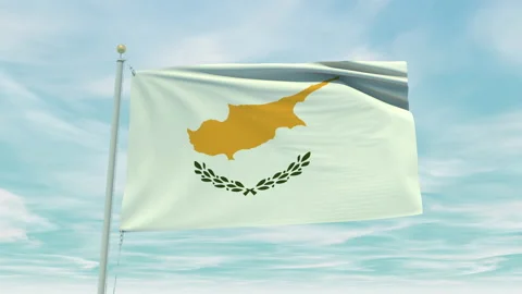 Seamless loop animation of the Cyprus fl... | Stock Video | Pond5