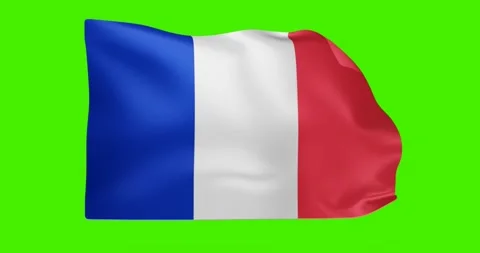 Seamless loop animation of the French fl... | Stock Video | Pond5