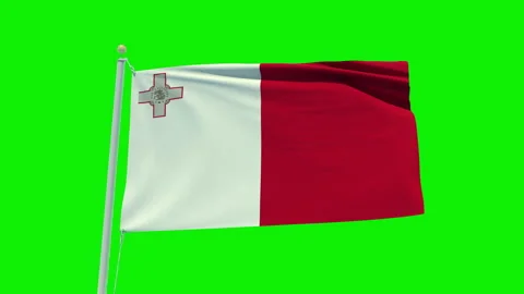 Seamless loop animation of the Malta fla... | Stock Video | Pond5