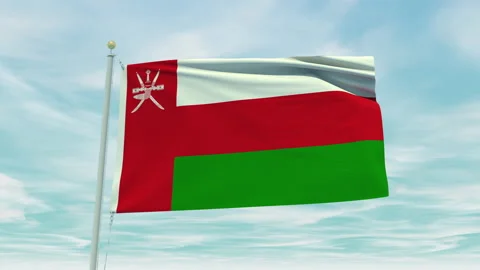 Seamless loop animation of the Oman flag... | Stock Video | Pond5