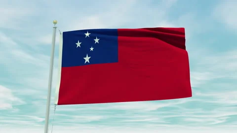 Seamless loop animation of the Samoa fla... | Stock Video | Pond5
