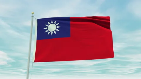 Seamless loop animation of the Taiwan fl... | Stock Video | Pond5