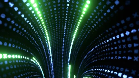 Seamless loop of encrypted data, wire tr... | Stock Video | Pond5