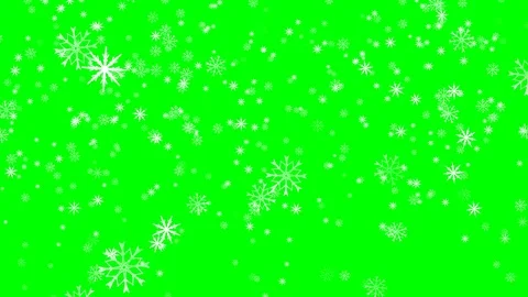 Seamless loop, falling snowflakes on gre... | Stock Video | Pond5