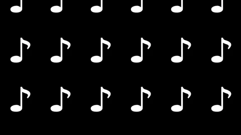 Seamless Loop Pattern of White Musical N... | Stock Video | Pond5