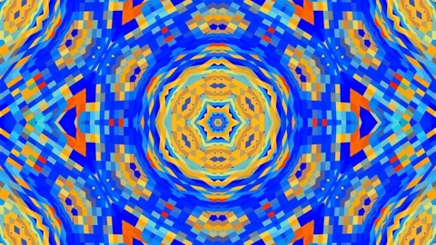 Seamless Loop of Pixel Art Kaleidoscope ... | Stock Video | Pond5