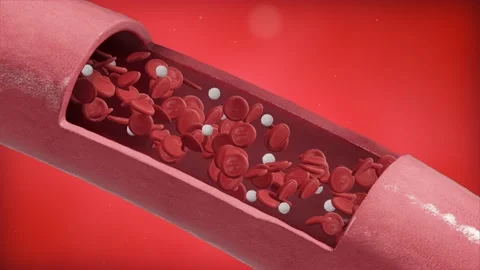 Seamless loop. Red blood cells erythrocy... | Stock Video | Pond5
